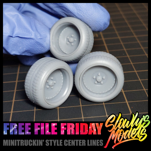 Archivo STL gratis Minitruckin' Style Center Line Wheels 🚗 ・Diseño de ...