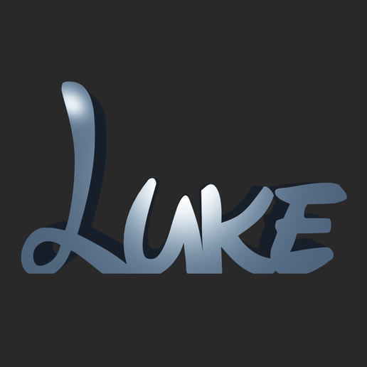 🪞 Custom Name "Luke" - Disney Style | STL for 3D Printing + DXF for CNC ...