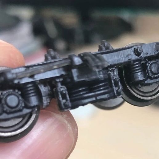 🔚 Soviet railways passenger coach bogie KVZ-CNII Type I, non-boiler end, 1/87 (H0) scale・Free ...