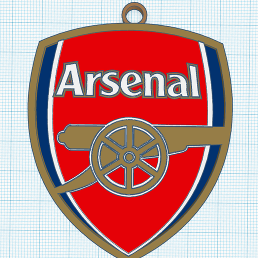Fichier STL Arsenal Premier League Shield Keychain 🛡️ ・Objet imprimable ...