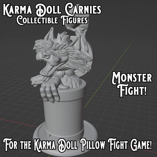 🐀 Karma Doll Pillow Fight Game Tokens: 3 Monsters Bundle Pack・ 3D File ...