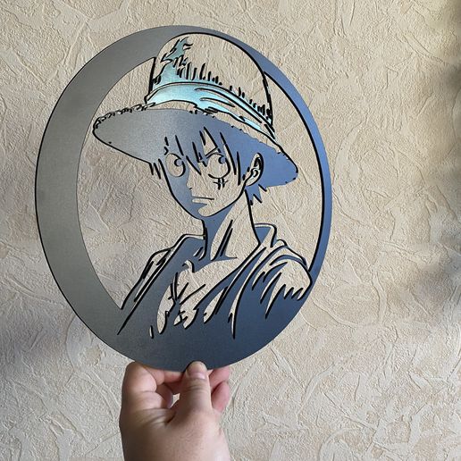 Archivo STL Monkey D. Luffy - One Piece - 2D Silhouette 🐒 (DXF y SVG ...