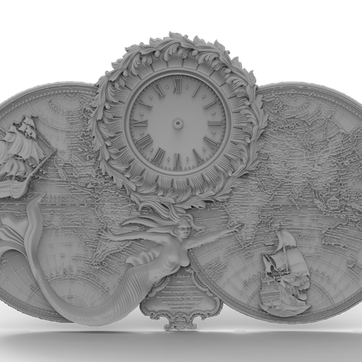 📁 3D Model STL File for CNC Router/Laser & 3D Printer Ship Mermaid ...