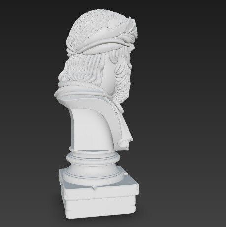 👤 Ancient God Bust – Artistic Statue Model with Pedestal・ STL File for ...