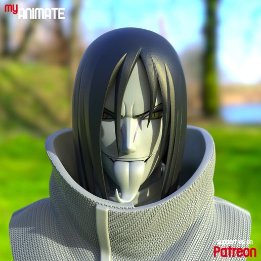 🗿 OROCHIMARU - 3D PRINTABLE FIGURE・ 3D File for 3D printing・Cults