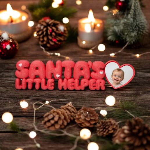 STL file Santa's Little Helper - 3D Printable Holiday Photo Frame 🖼️ ...