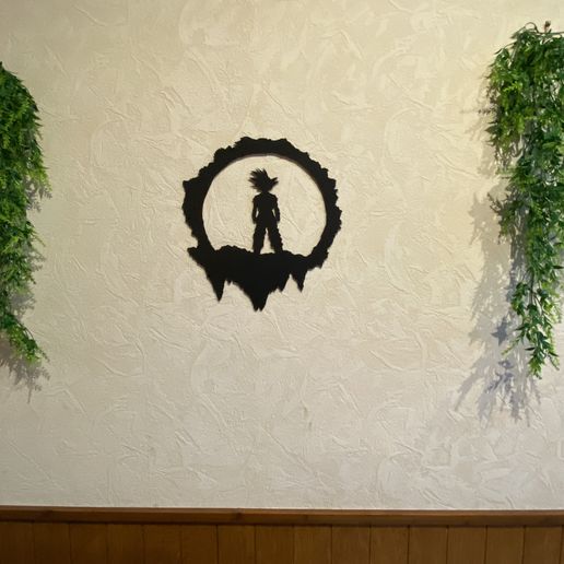 🐉 Goku - Dragon ball Z - 2D Silhouette・Free STL File for 3D printing ...