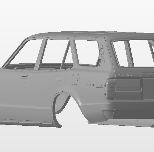 🚗 1:24 Mazda RX3 Wagon - Bonnetless - "Scale-bodies"・ STL File for 3D ...