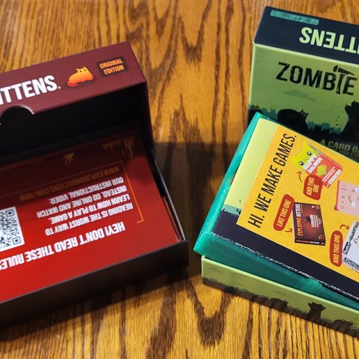 🤯 Exploding Kittens Box Organizer Sleeved Cards・ STL File for 3D ...