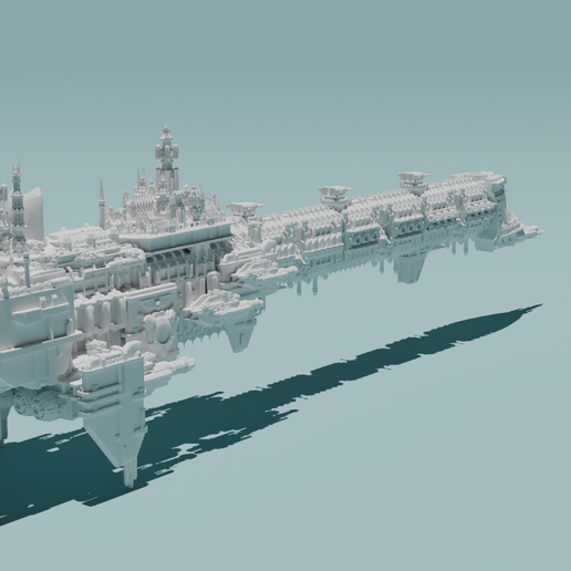 🚢 Emperor Class Battleship・ STL File for 3D printing・Cults