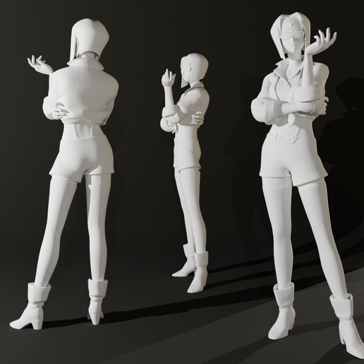 STL file Faye Valentine Inspired SKIN FORTNITE FIGURE ・3D printer model ...