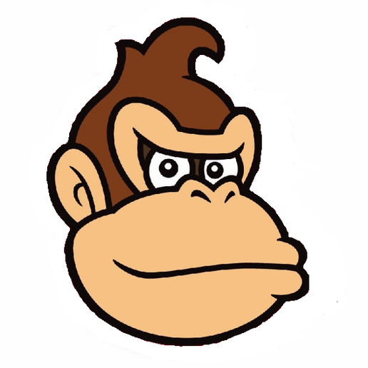 how to draw donkey kongs head