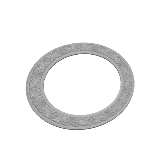 🖼️ Round Frame with Dense Floral Rose Vine Border - CNC & 3D Print STL ...