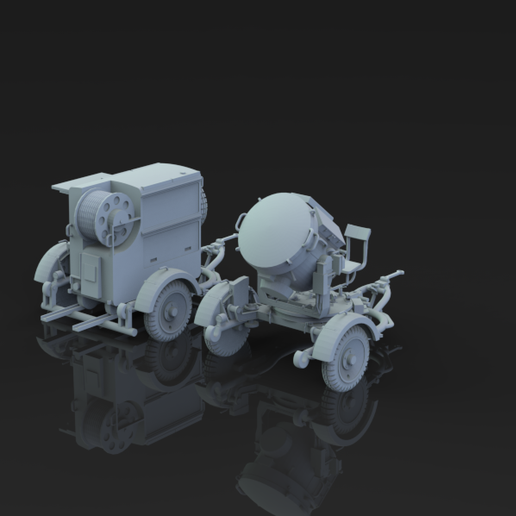 STL file Flak Searchlight SW36 and Sh Ah 51 Trailer 🚐 ・Model to ...