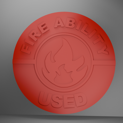 🔥 Ability Used Token - Fire type - Free Sample・Free STL File for 3D ...