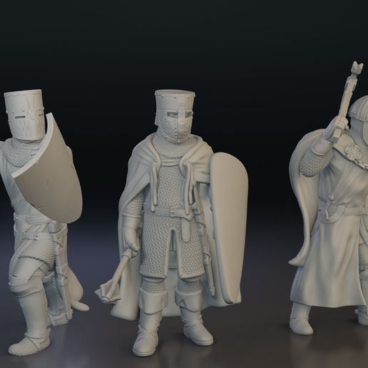 💂 Crusader Knights Pack・ STL File for 3D printing・Cults