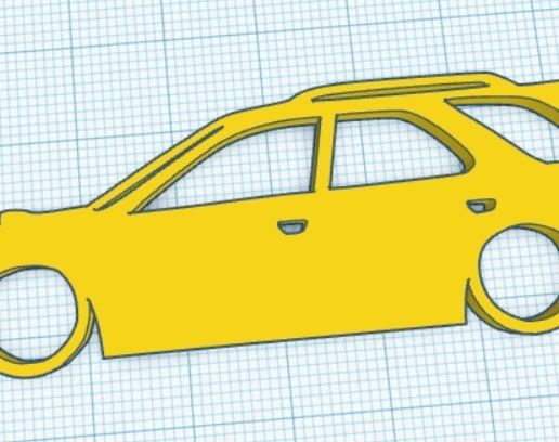 STL file Subaru Impreza Wagon GF8 WRX Silhouette Keyring 👤 ・3D ...