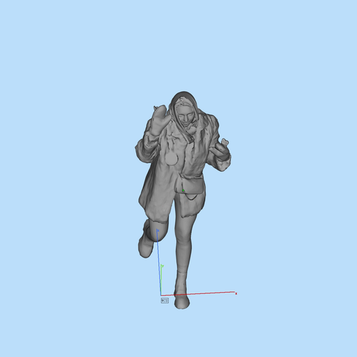 STL file 1/43Miniature female character saying hello in a funny way ♀️ ...