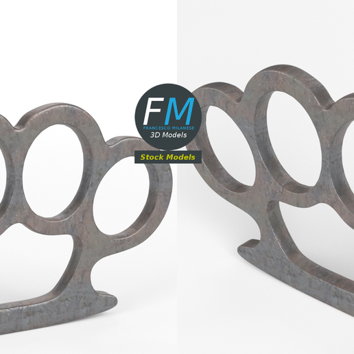 👊 Brass knuckles・Free 3D File for 3D printing・Cults
