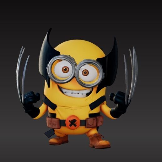 👹 minion wolverine・ STL File for 3D printing・Cults