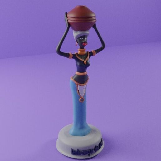 🖼️ African statue model 1・ STL File for 3D printing・Cults