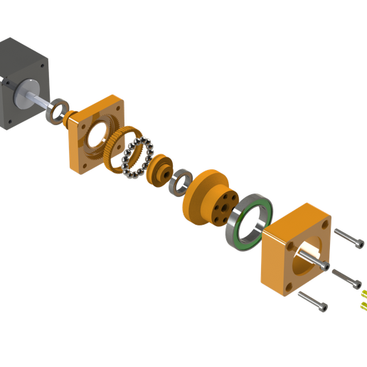 🌊 3D Printed Nema 17 Strain Wave Gear (Harmonic Drive)・ 3D File for ・Cults