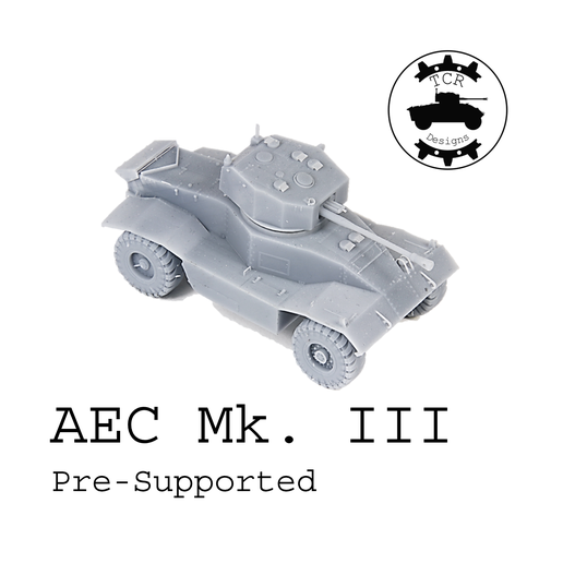 🚗 AEC Mk. III - 1/72 Armored Car - PreSupported・ STL File for 3D ...