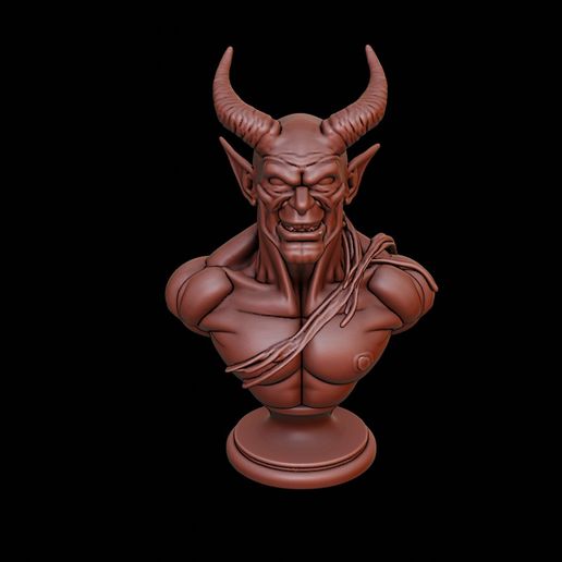 3D file Demon Bust 👤 ・3D printable model to download・Cults