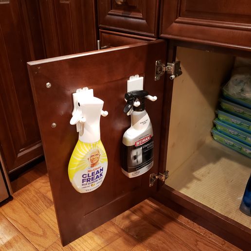 🍾 Spray Bottle Hanger・Free STL File for ・Cults