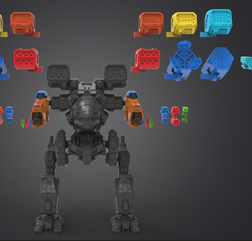 STL file Mad Cat MK2 - Modular Mech Weapon Kit 3D Printable Model 🐱 ・3D ...