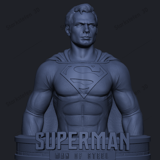 🦸‍♂️ SuperMan Bust 3D printable・ STL File for 3D printing・Cults
