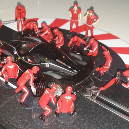 🚗 1/32 Slot Car figures - set of 17 Formula One pit stop crew・ STL File ...