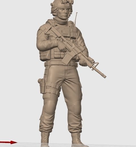 🫡 Modern Warrior: Detailed Soldier 3D Model・ STL File for 3D printing・Cults