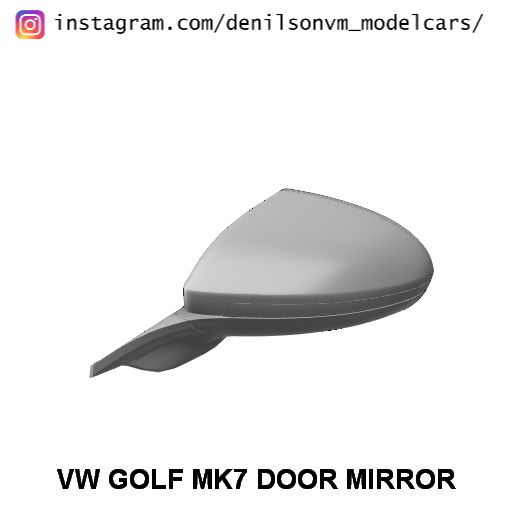 🏌️ VW GOLF MK7 DOOR MIRROR・ STL File for ・Cults