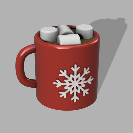 🥵 Hot Chocolate Mug Christmas Ornament・ STL File for 3D printing・Cults