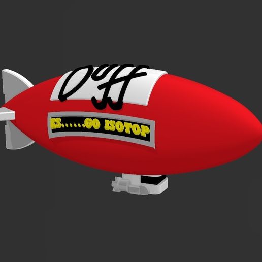 🍺 BLIMP / ZEPPELIN / DUFF SIMPSONS BEER・Free STL File for 3D printing・Cults