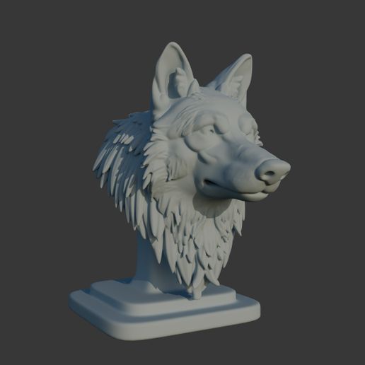 🐺 Wolf Head Bust 3D Model - Bust STL Printable・ STL File for 3D printing・Cults