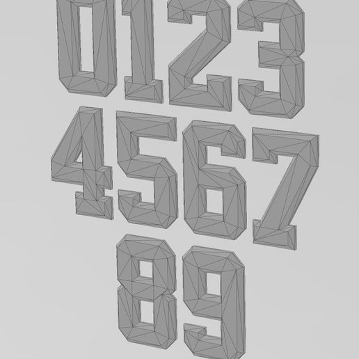 🔢 Chamfered NBA font numbers set 3D print model・ STL File for 3D ...