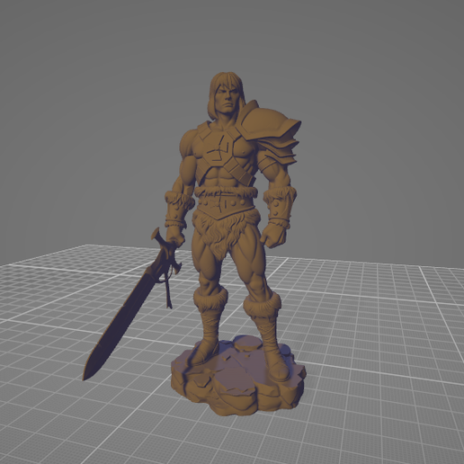 👾 He-Man Statue STL – Masters of the Universe Inspired Barbarian Hero ...