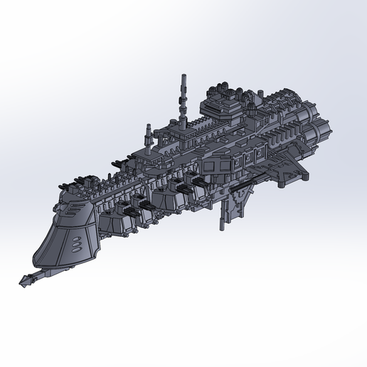♟ Gothic Cruiser・ STL File for 3D printing・Cults