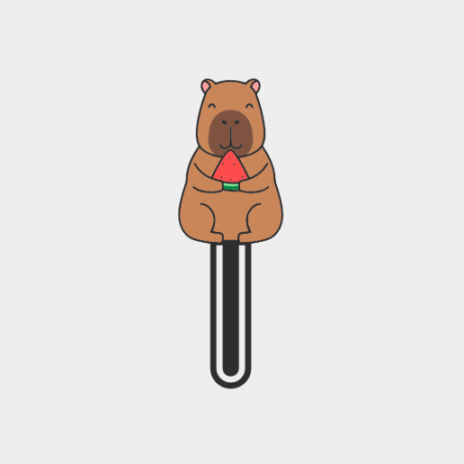 3MF file bookmark capybara / marca paginas capibara 🔖 ・3D printable ...
