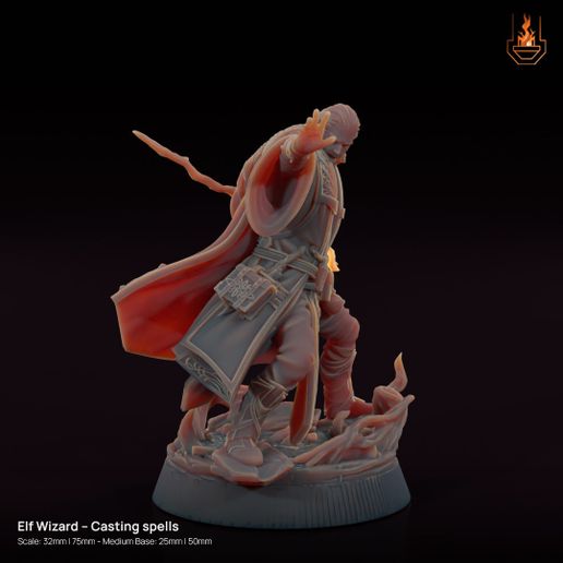 STL file Elf Wizard - Casting spells 🧝 ・3D printing idea to download・Cults