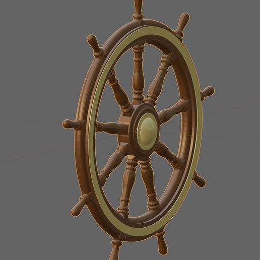 🚢 Ship wheel, 3' 6" for sailing ship・Free STL File for ・Cults