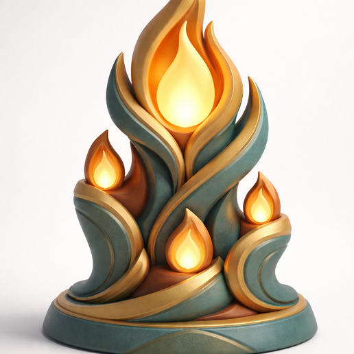 🔥 Flame Blossom・ STL File for 3D printing・Cults