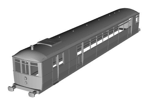 😤 LMS Sentinel Steam Railmotor (rigid chassis version) 1/76 scale・ 3D ...