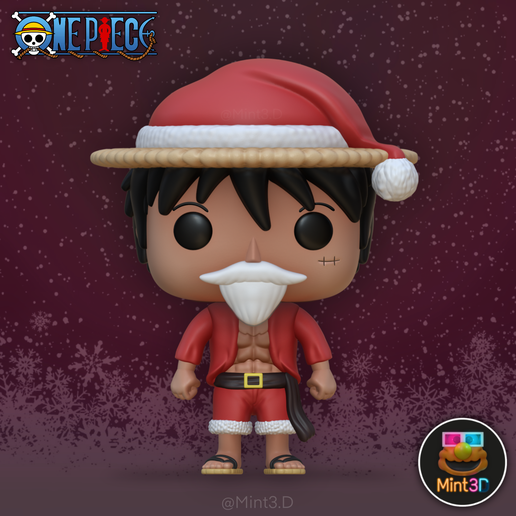 STL file Santa Luffy OG Style 🎅 ・3D print design to download・Cults