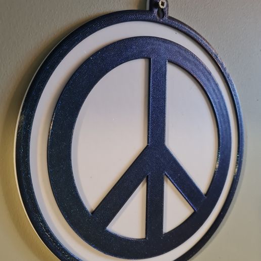 STL file Nuclear Disarmament Peace Symbol Wall Hanging Sign ☮️ ・3D ...