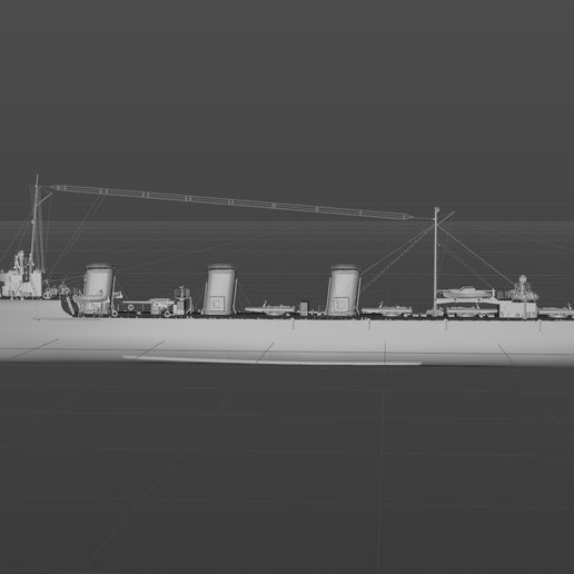 🚢 3D model material of the Austro-Hungarian destroyer "Jäger"・ OBJ File ...
