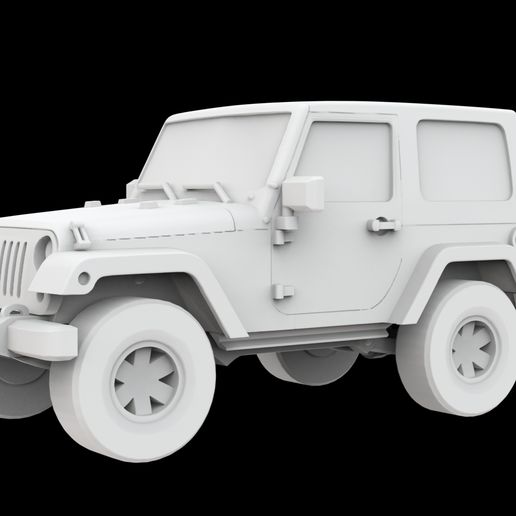 🗿 Jeep Wrangler - 3D Printable Model・ STL File for 3D printing・Cults