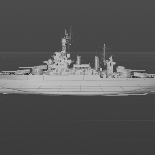 🚢 Digital model of the USS Colorado・ OBJ File for 3D printing・Cults